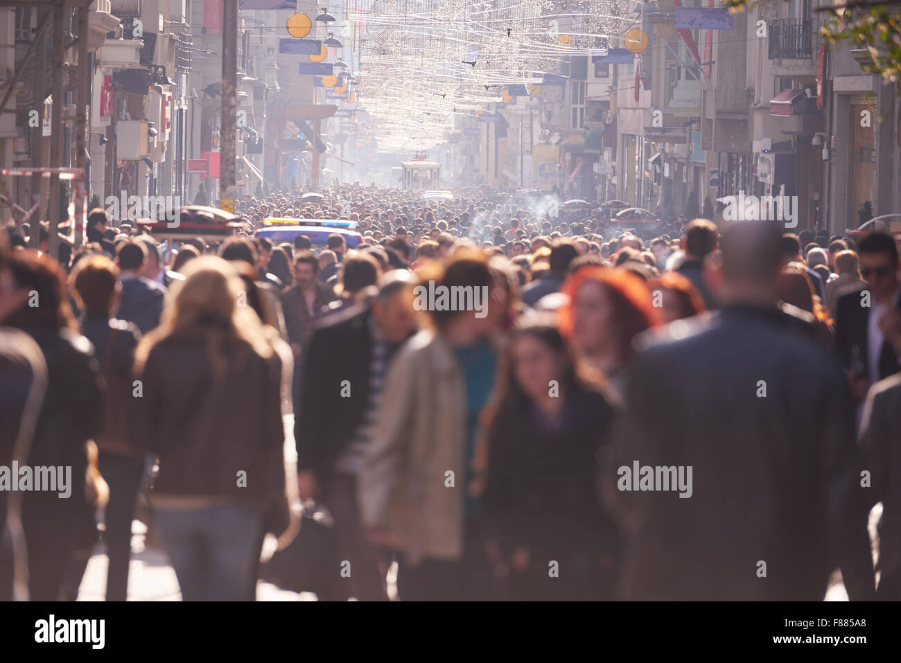 people crowd walking on busy street on daytime Stock Photo - Alamy
