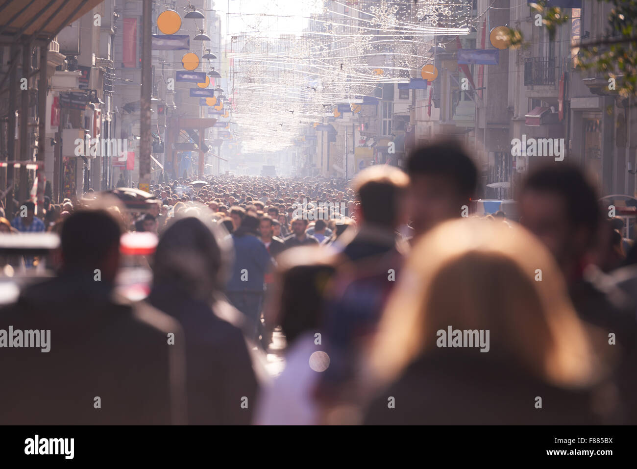 people crowd walking on busy street on daytime Stock Photo - Alamy