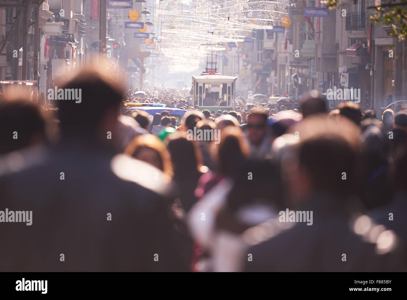 people crowd walking on busy street on daytime Stock Photo - Alamy