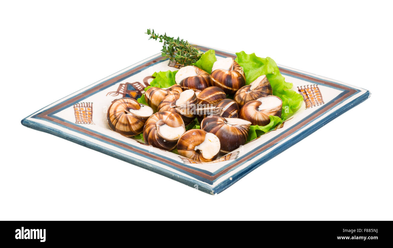 Escargot with cheese sauce Stock Photo - Alamy
