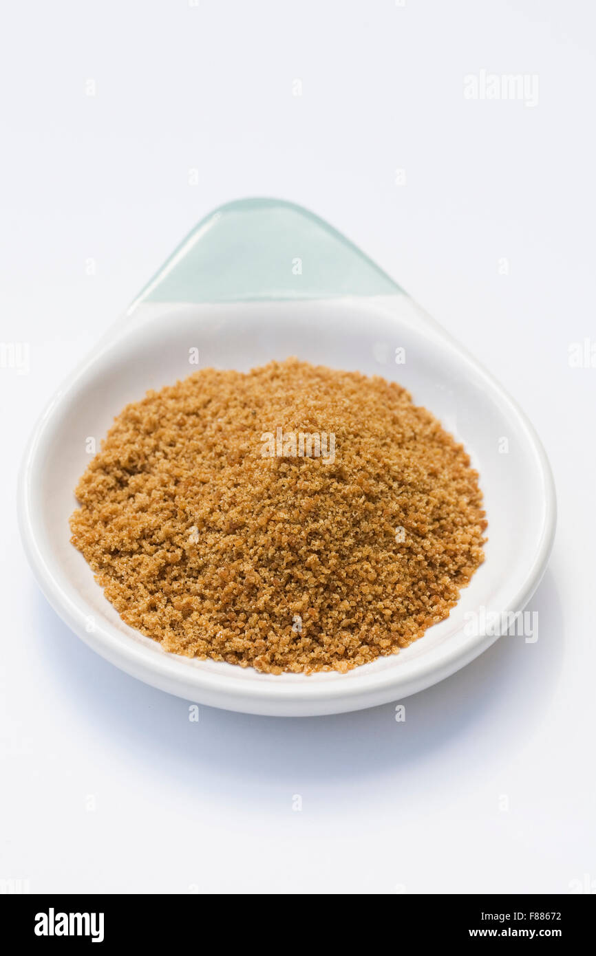 A small dish of coconut sugar Stock Photo - Alamy