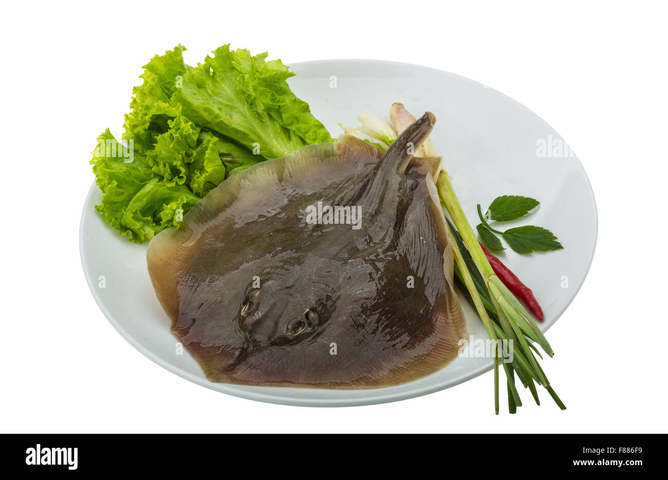 Raw Batoidea ready for cooking Stock Photo - Alamy