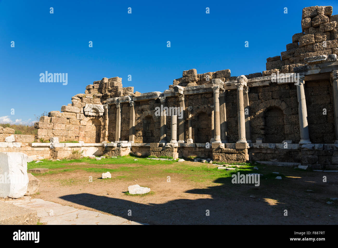 Ruins in Side, Turkey Stock Photo - Alamy