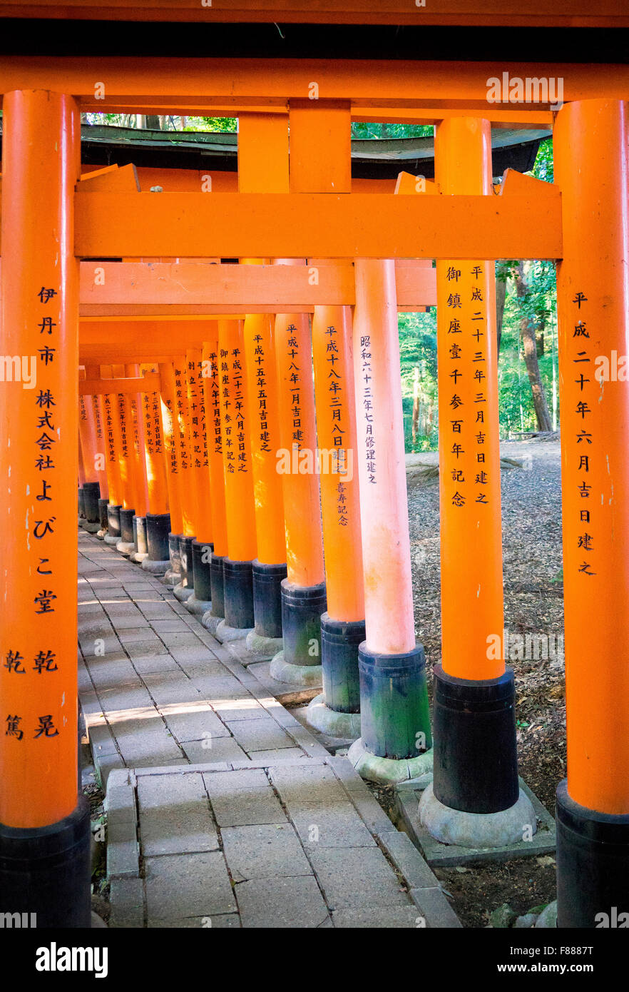 Iconic Senbon torii at Fushimi Inari Taisha, Kyoto ,Japan Stock Photo ...