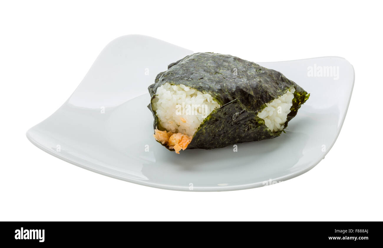 Japan traditional rice ball with salmon Stock Photo - Alamy