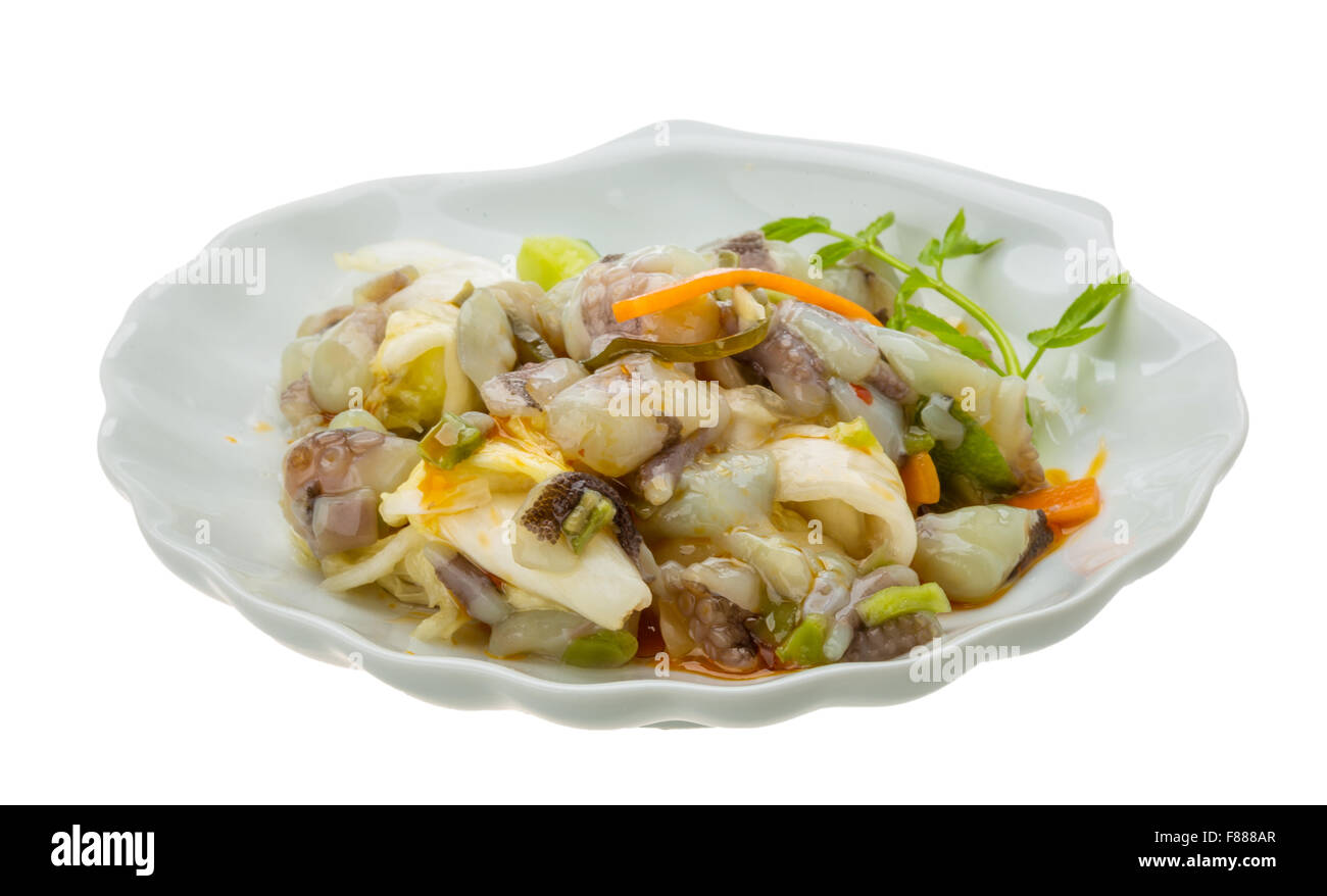 Raw octopus salad - japan tradition food Stock Photo - Alamy