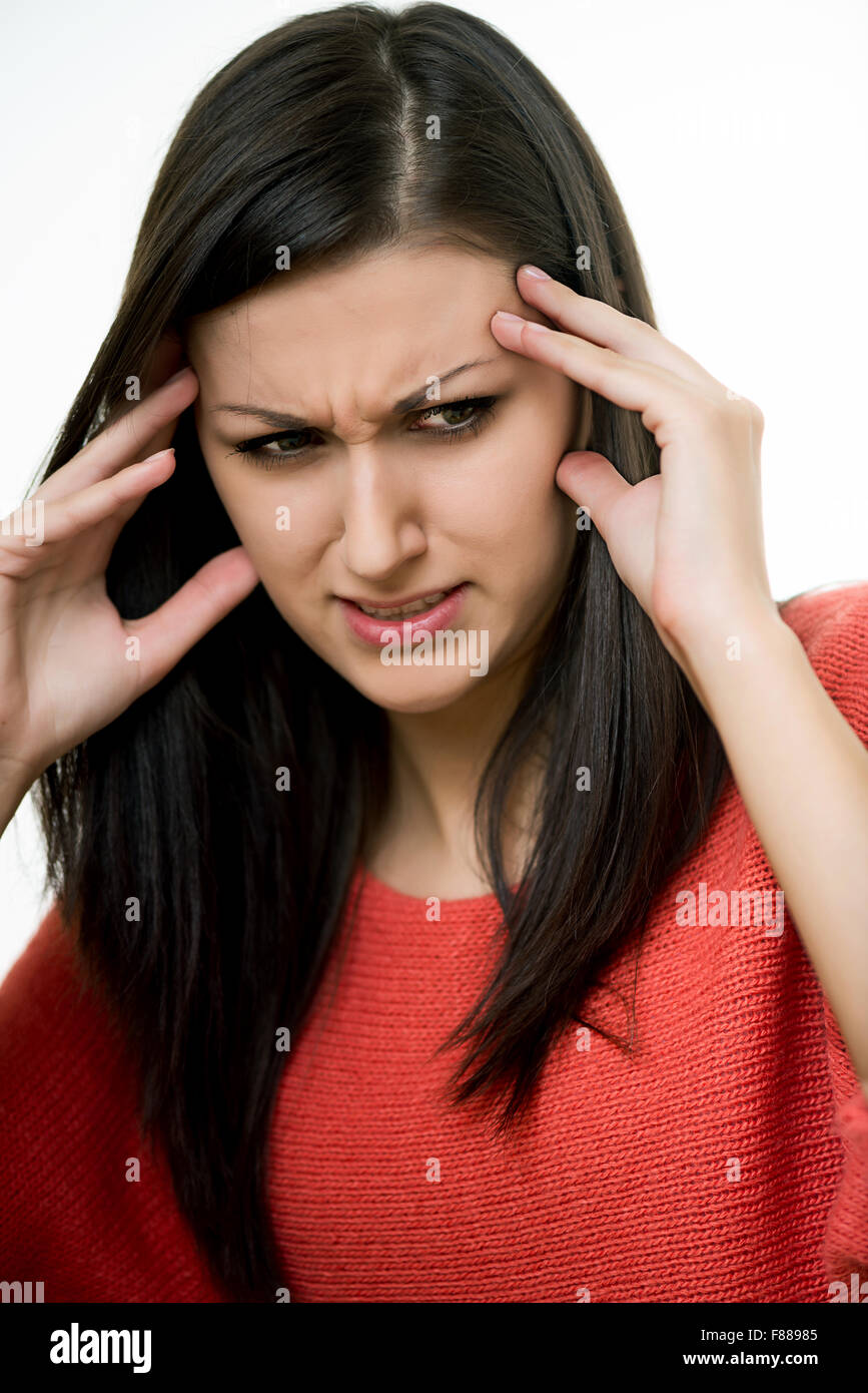 girl with headache Stock Photo - Alamy