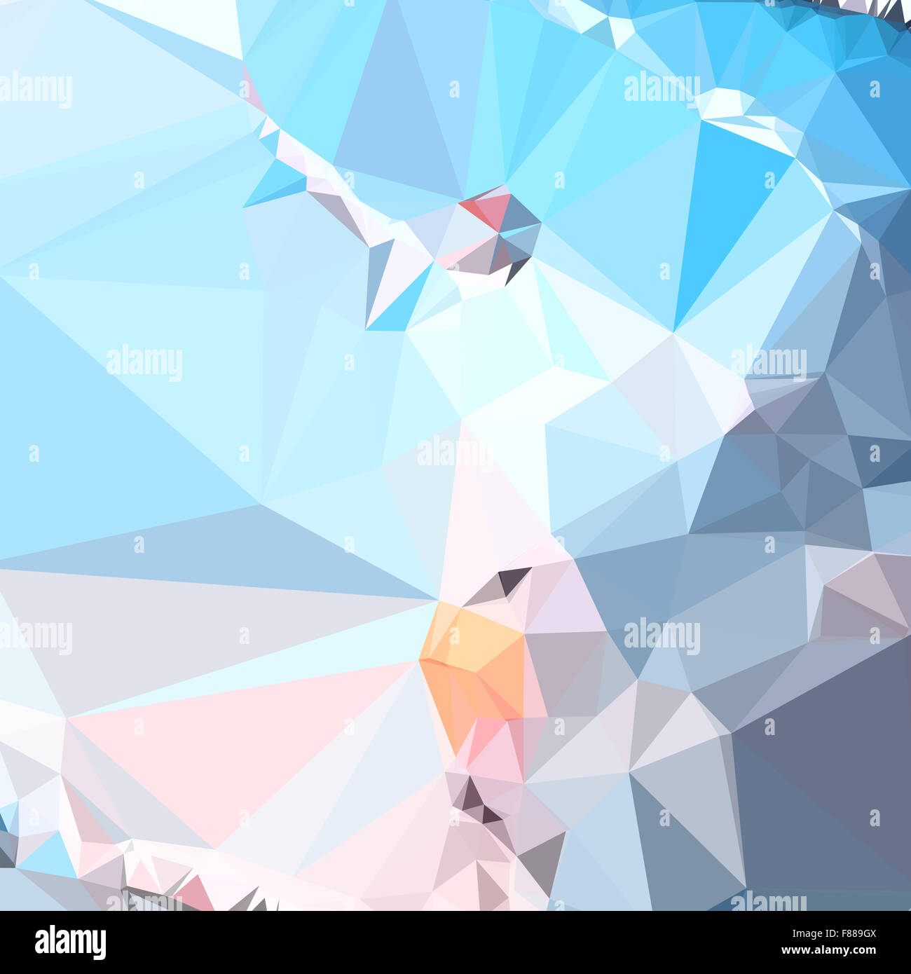 Low polygon style illustration of air superiority blue abstract ...