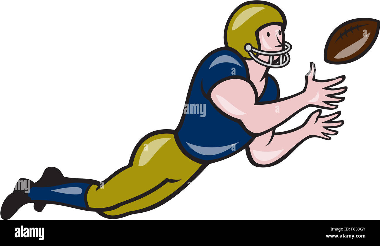Illustration of an american football gridiron wide receiver player ...