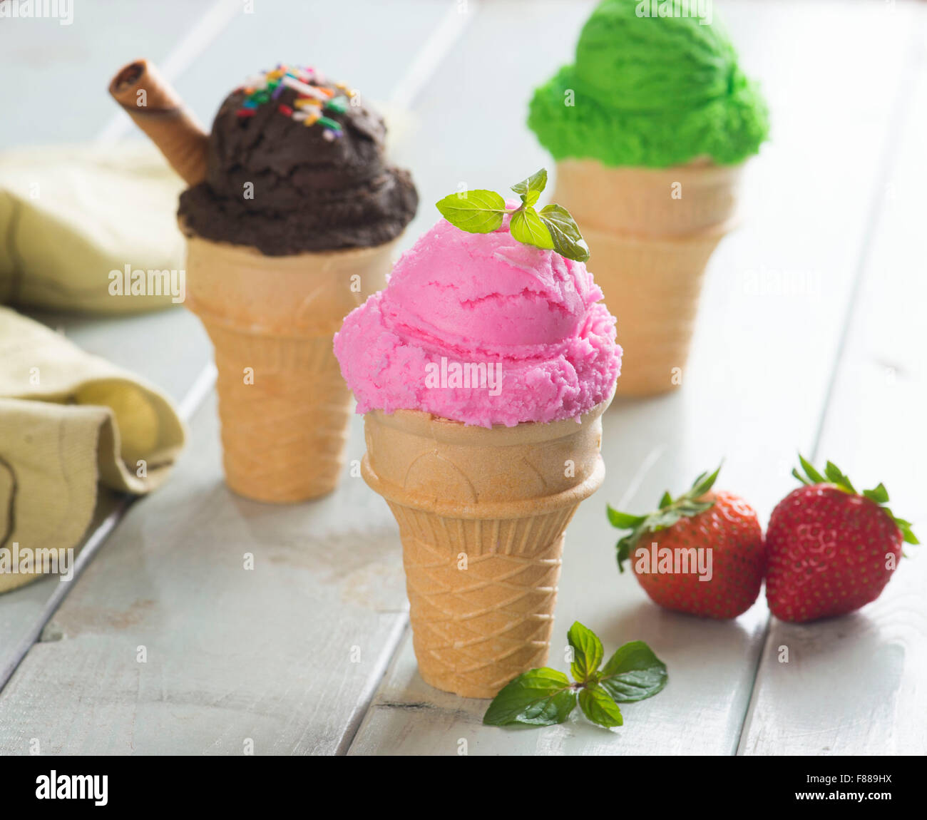 multiple ice creams Stock Photo - Alamy