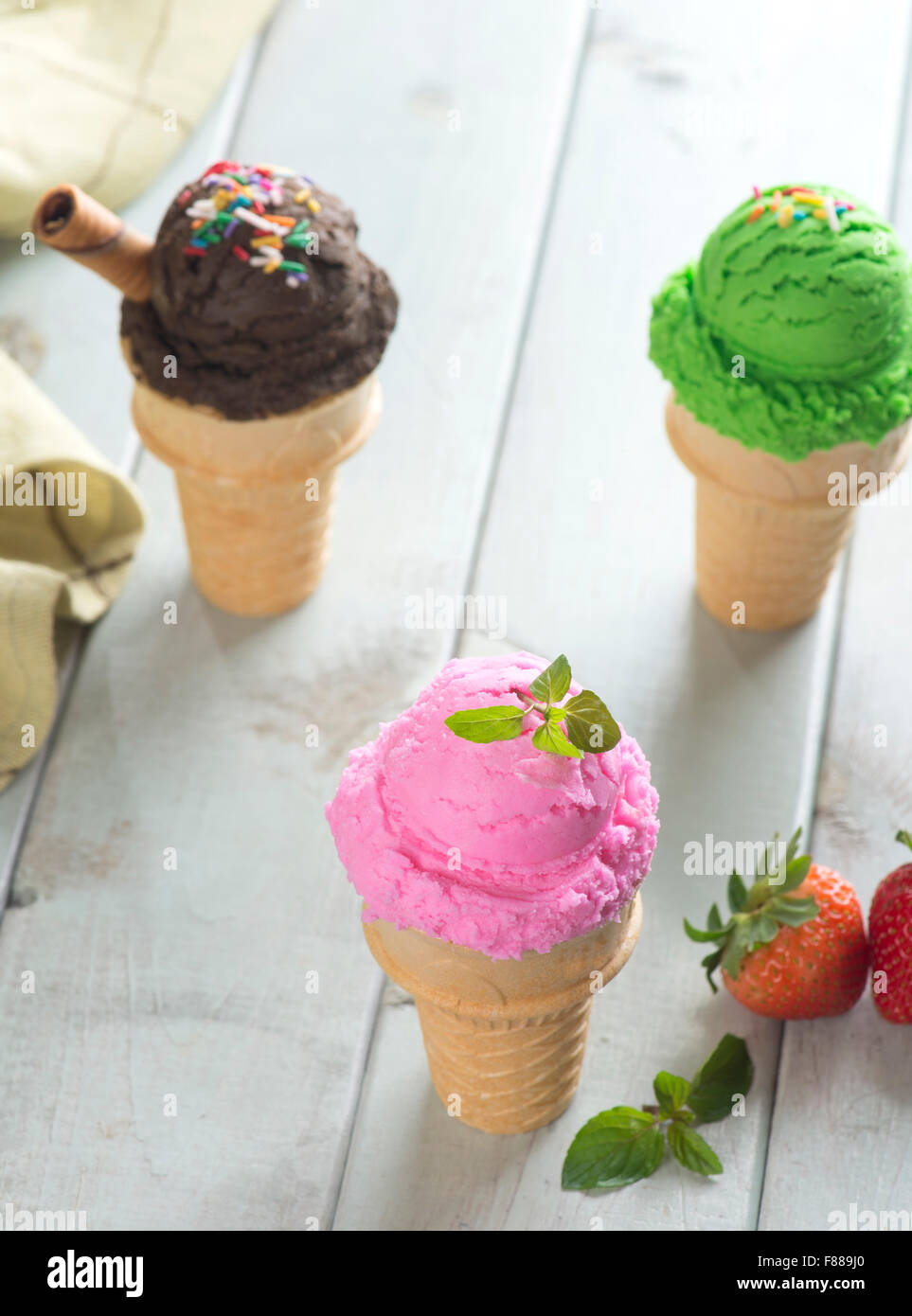 multiple ice creams Stock Photo - Alamy