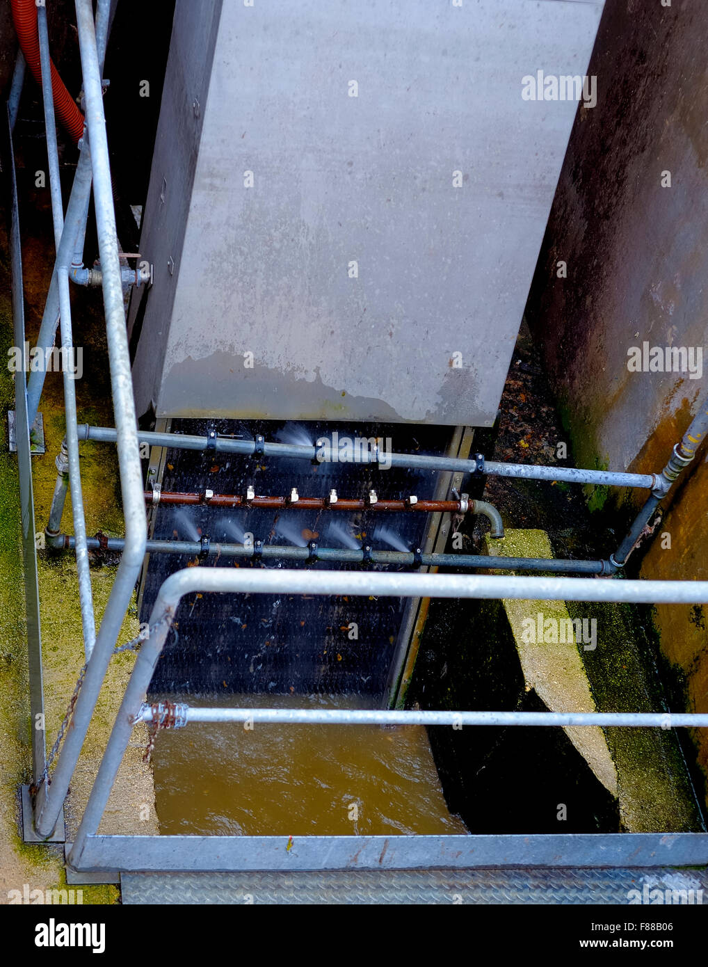 Activated sludge tank at a wastewater treatment plant Stock Photo - Alamy