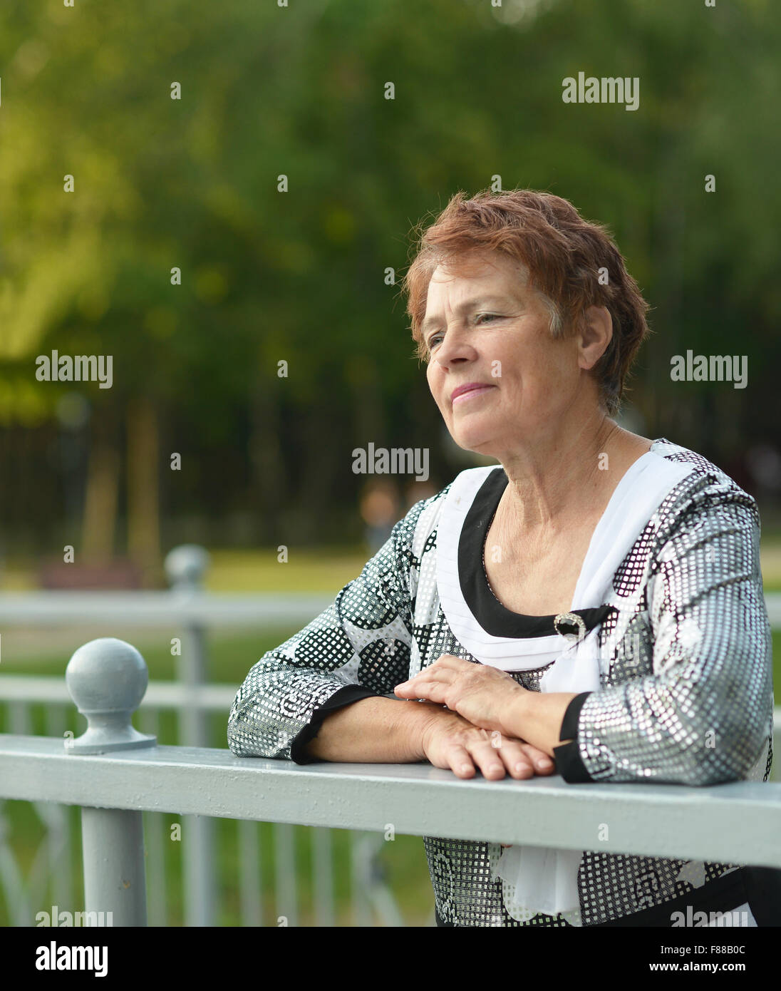 Lady enjoying summer Stock Photo - Alamy