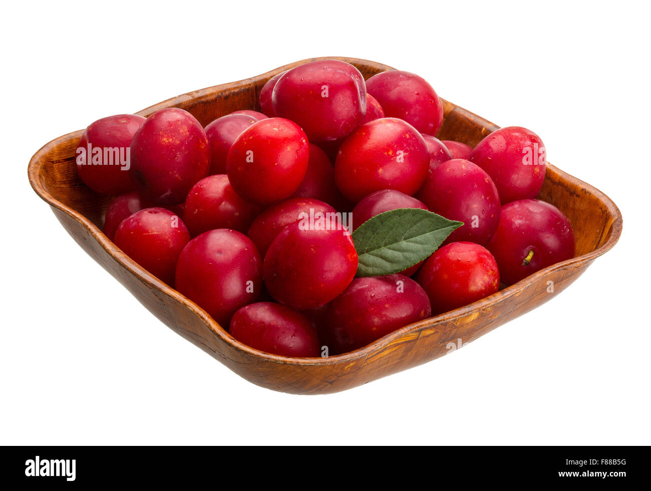 Damson plum isolated on white background Stock Photo - Alamy