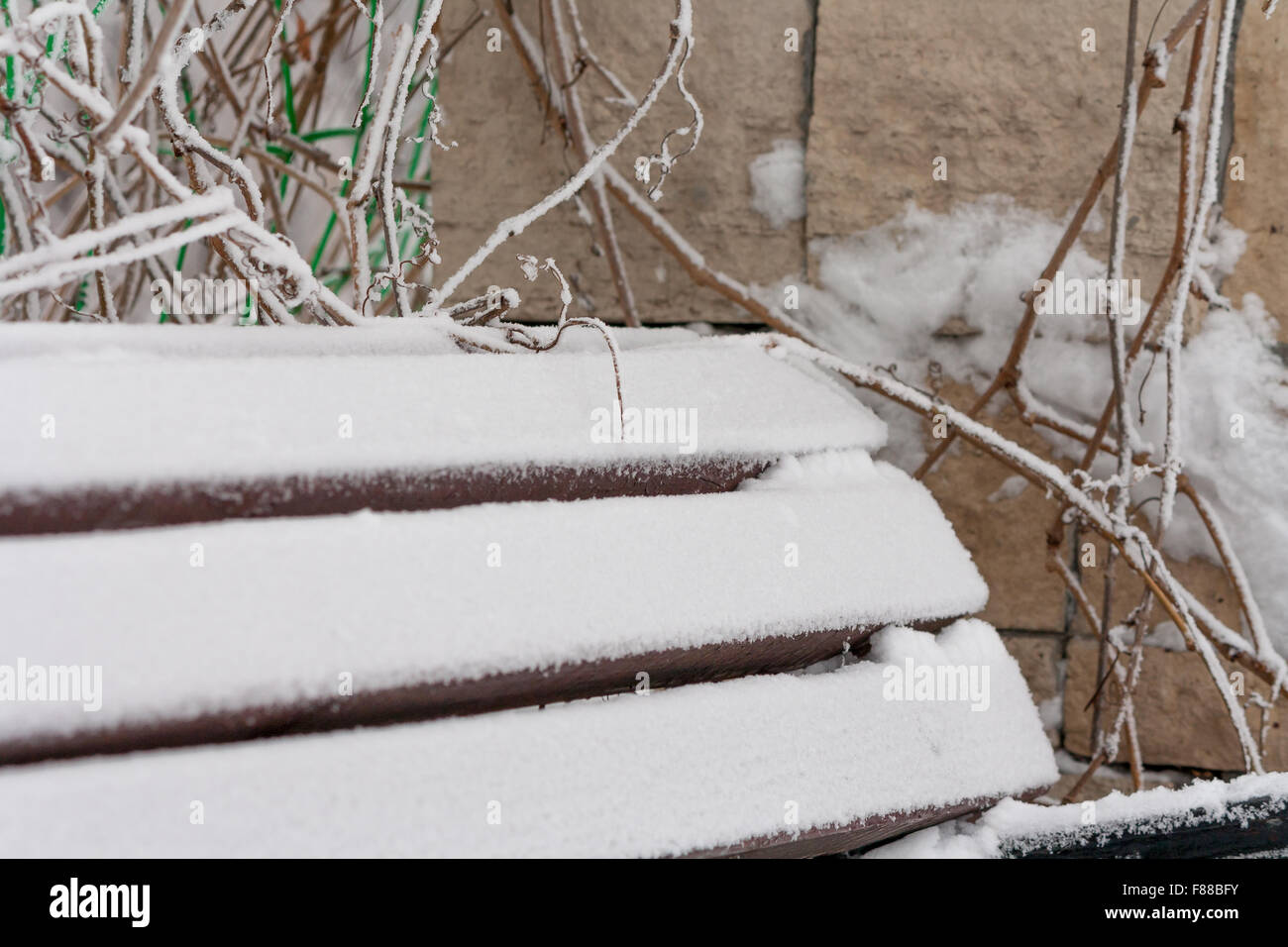 Frozen park bench hi-res stock photography and images - Alamy