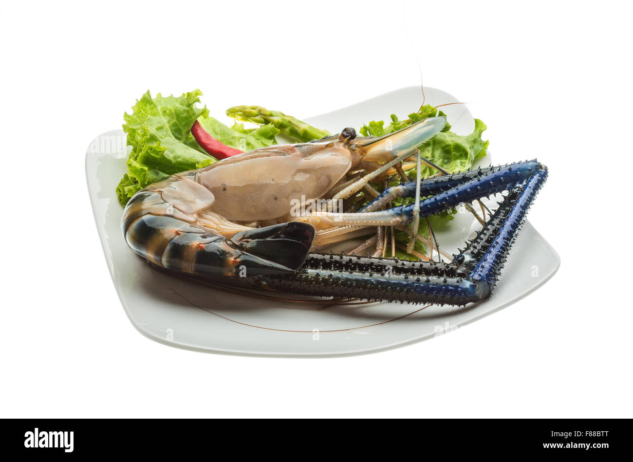 Big Freshwater prawn ready for cooking Stock Photo - Alamy