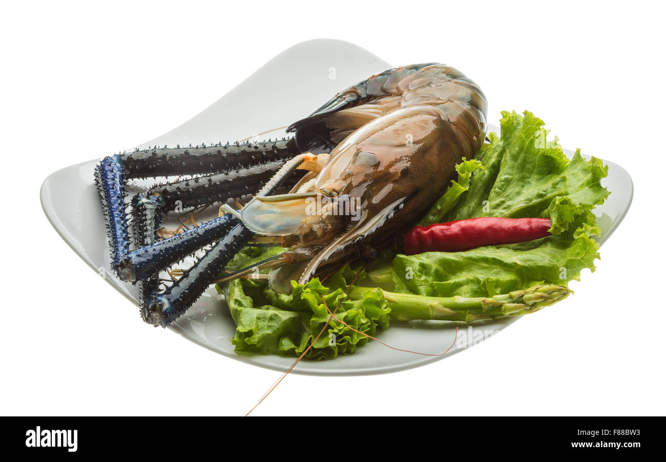 Big Freshwater prawn ready for cooking Stock Photo - Alamy