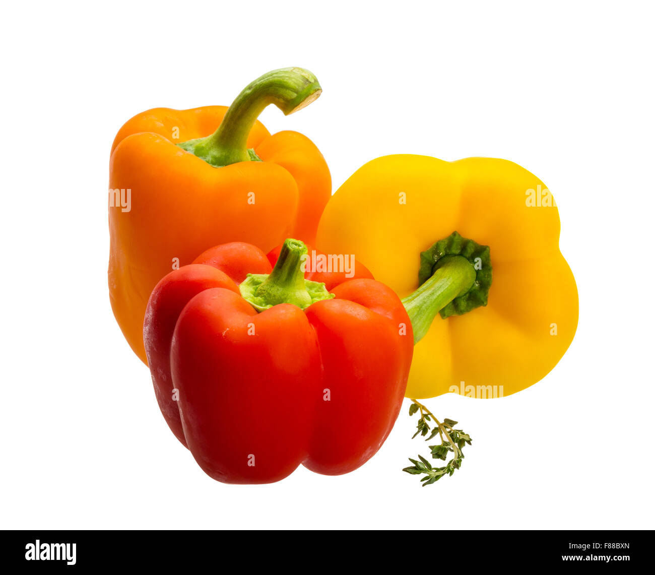 Bulgarian Pepper assortie isolated on white background Stock Photo - Alamy
