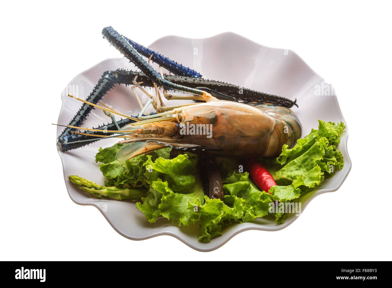 Big Freshwater prawn ready for cooking Stock Photo - Alamy