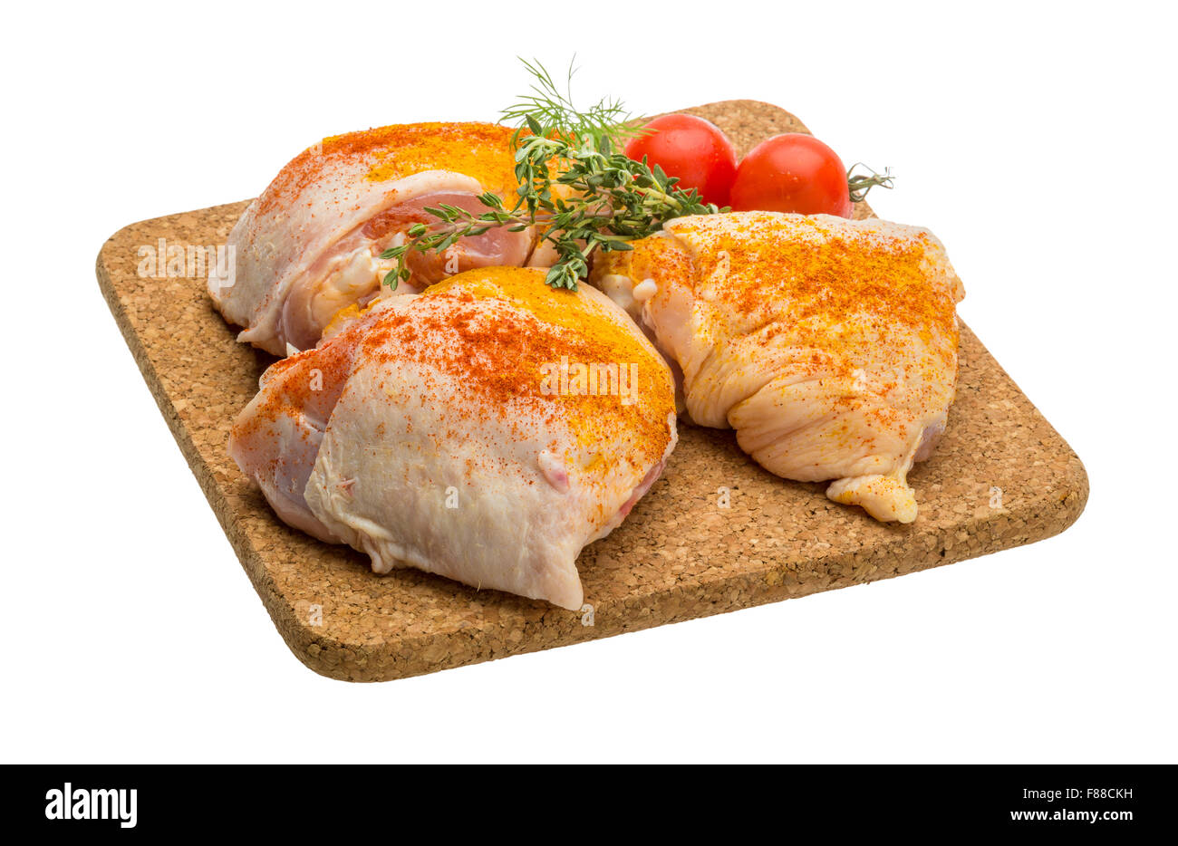 Raw chicken thigh - ready for cooking Stock Photo - Alamy