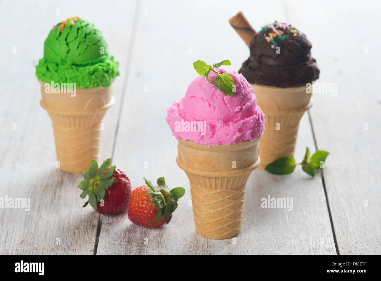 multiple ice creams Stock Photo - Alamy