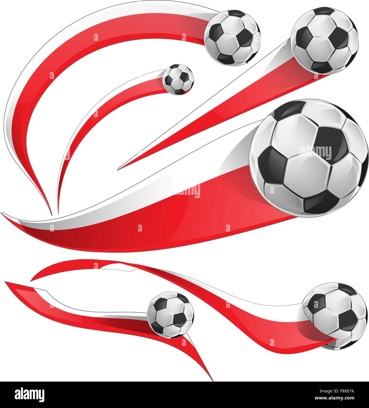 poland ,japan and indonesia flag set with soccer ball Stock Vector ...