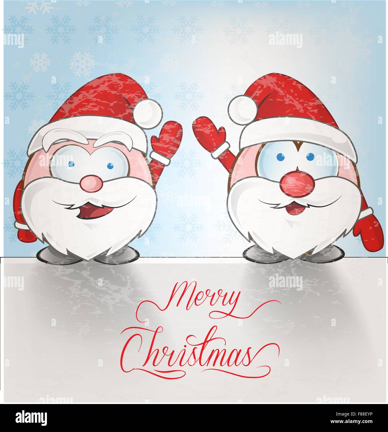 fun santa claus cartoon on snow background Stock Vector Image & Art - Alamy