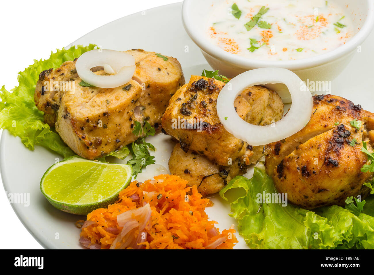 Chicken Tikka - traditional indian food Stock Photo - Alamy