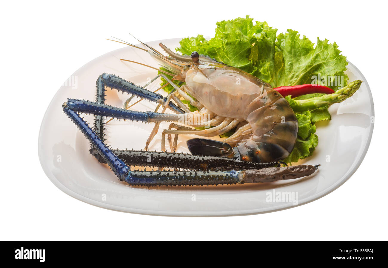 Big Freshwater prawn ready for cooking Stock Photo - Alamy