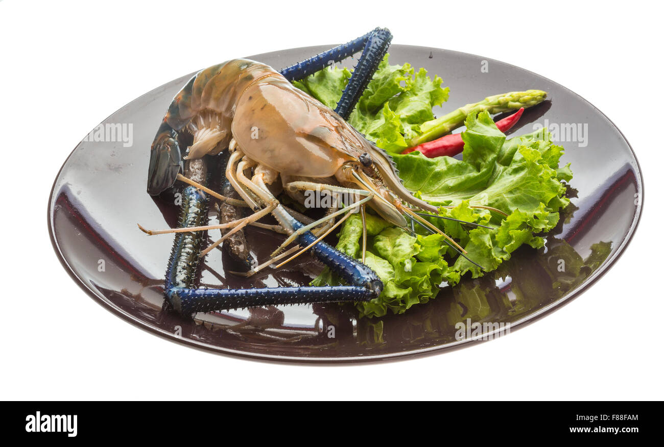 Big Freshwater prawn ready for cooking Stock Photo - Alamy