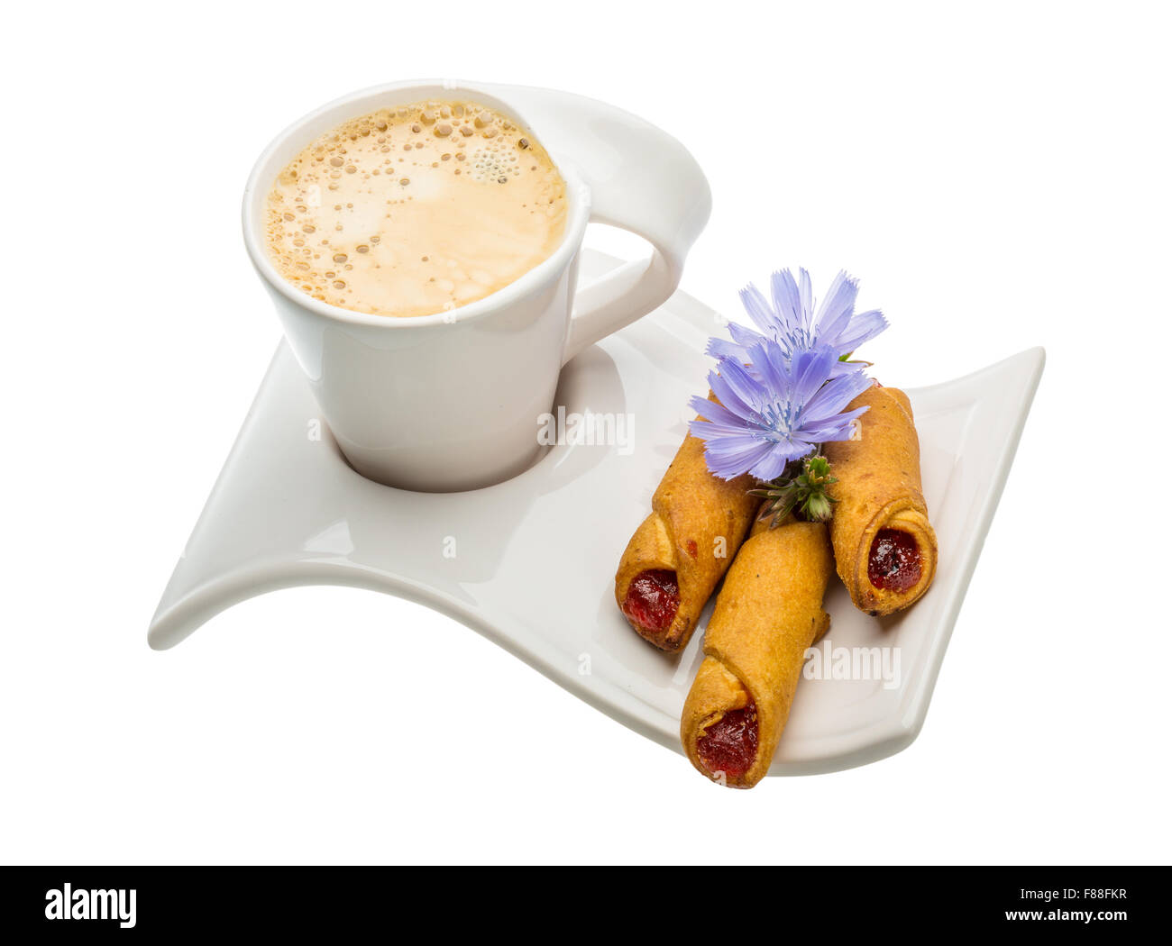 Coffee with pastry for breakfast Stock Photo - Alamy