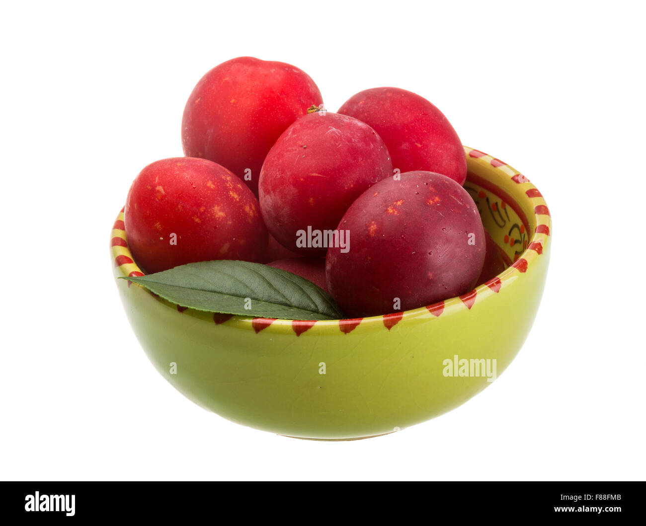Damson plum isolated on white background Stock Photo - Alamy