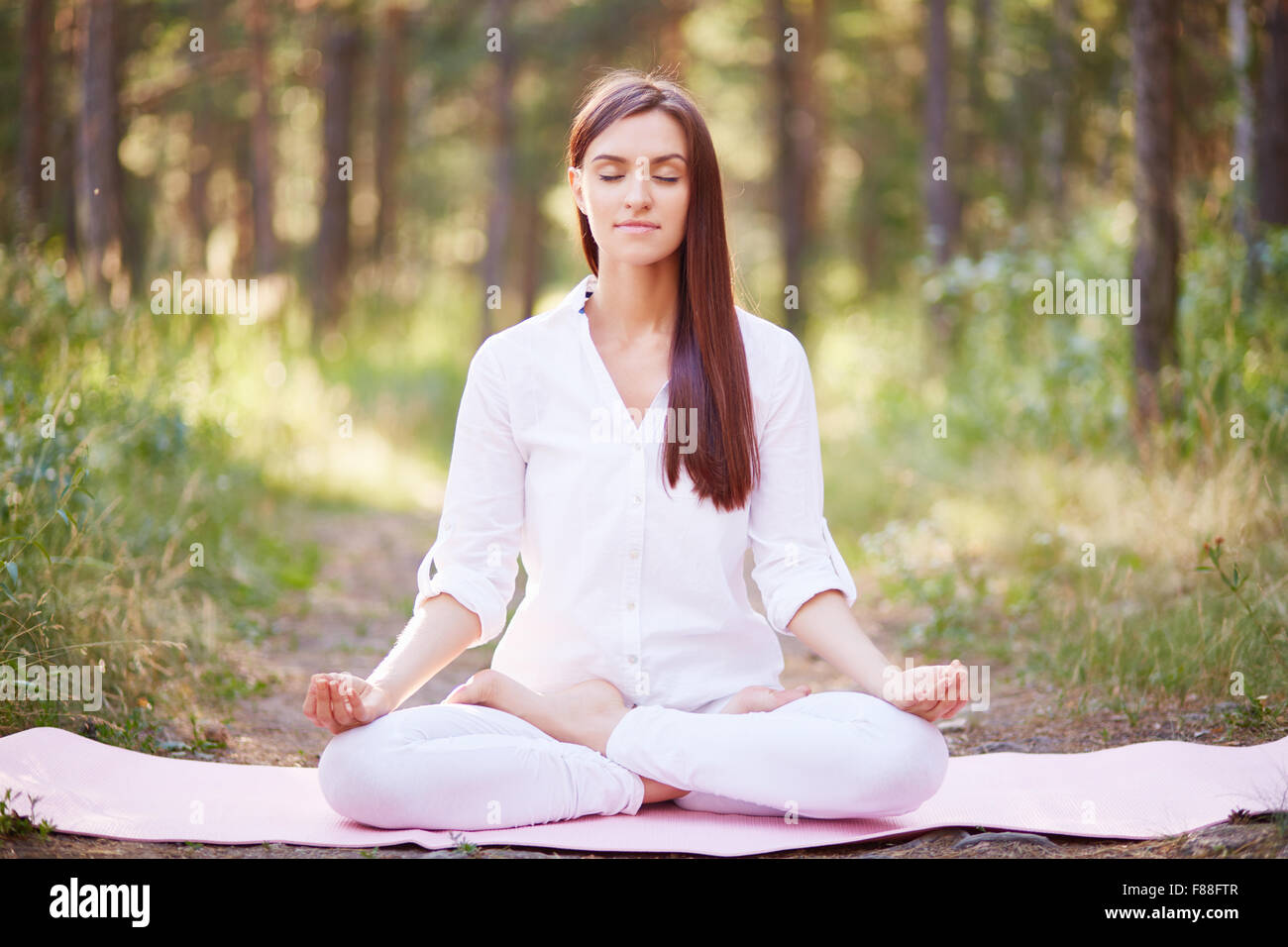 Meditating in nature hi-res stock photography and images - Alamy