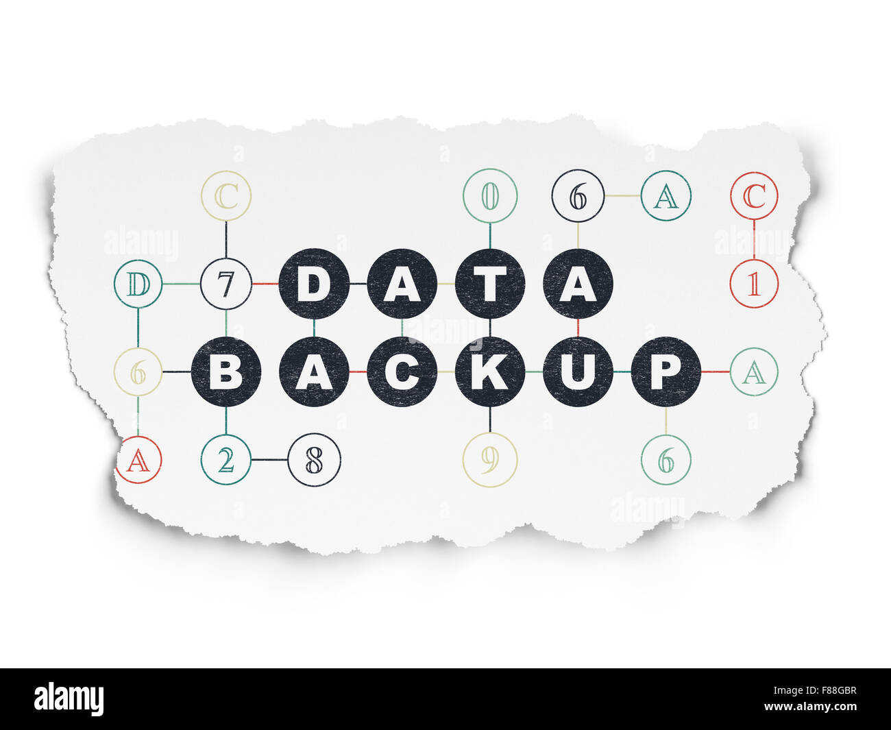 Information concept: Data Backup on Torn Paper background Stock Photo - Alamy