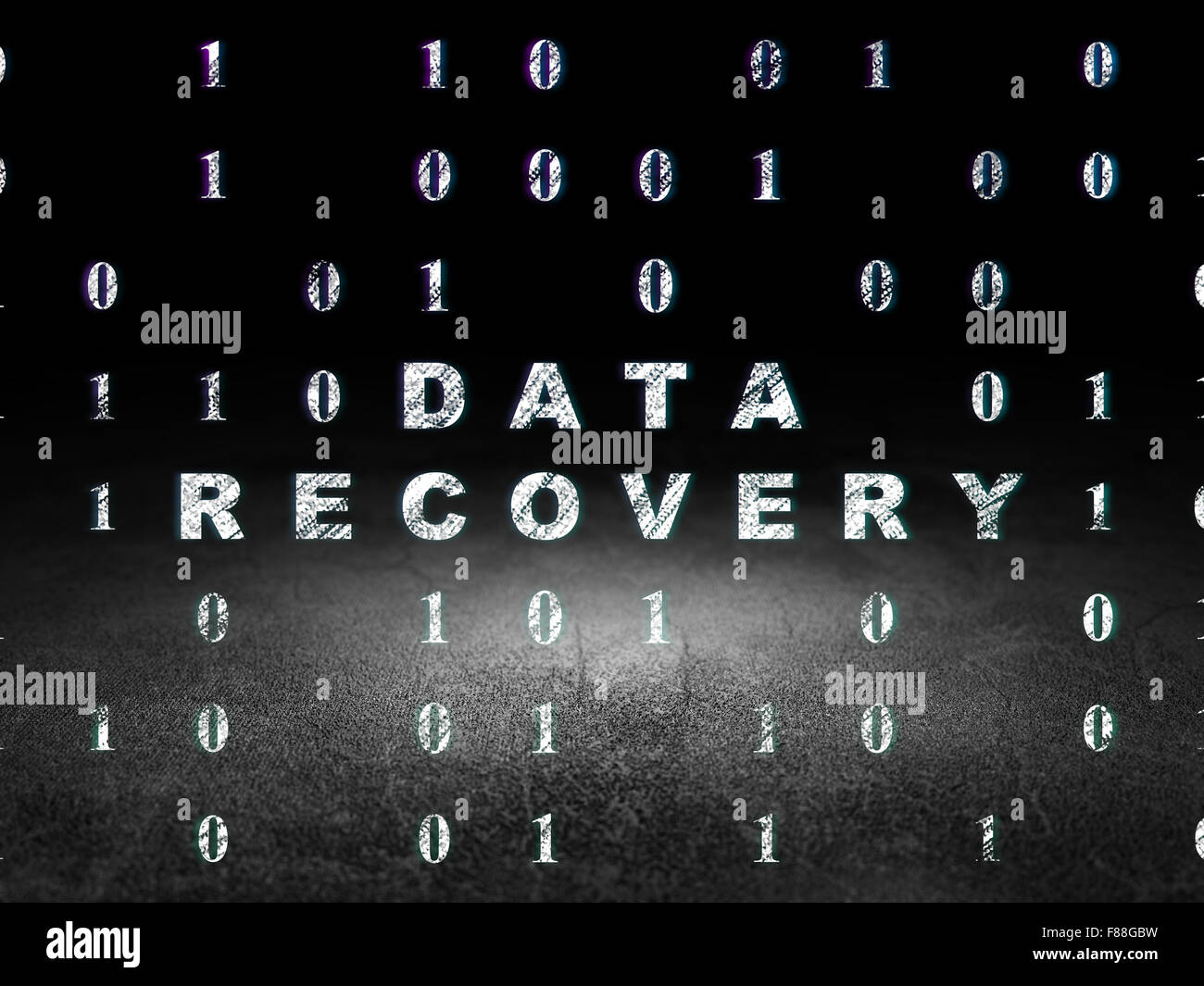 Information concept: Data Recovery in grunge dark room Stock Photo - Alamy