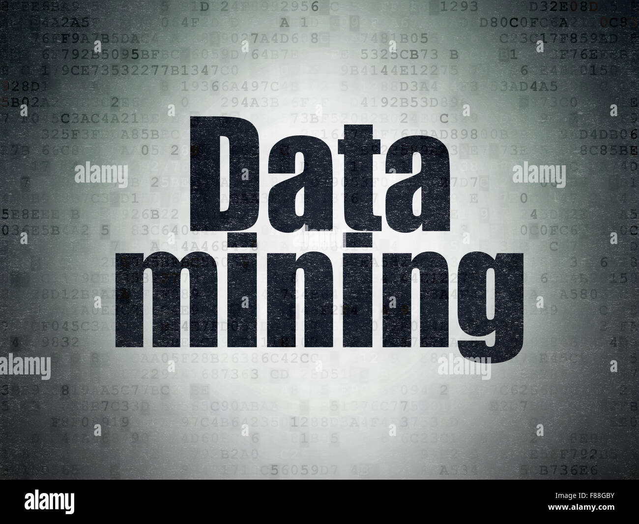Information concept: Data Mining on Digital Paper background Stock ...