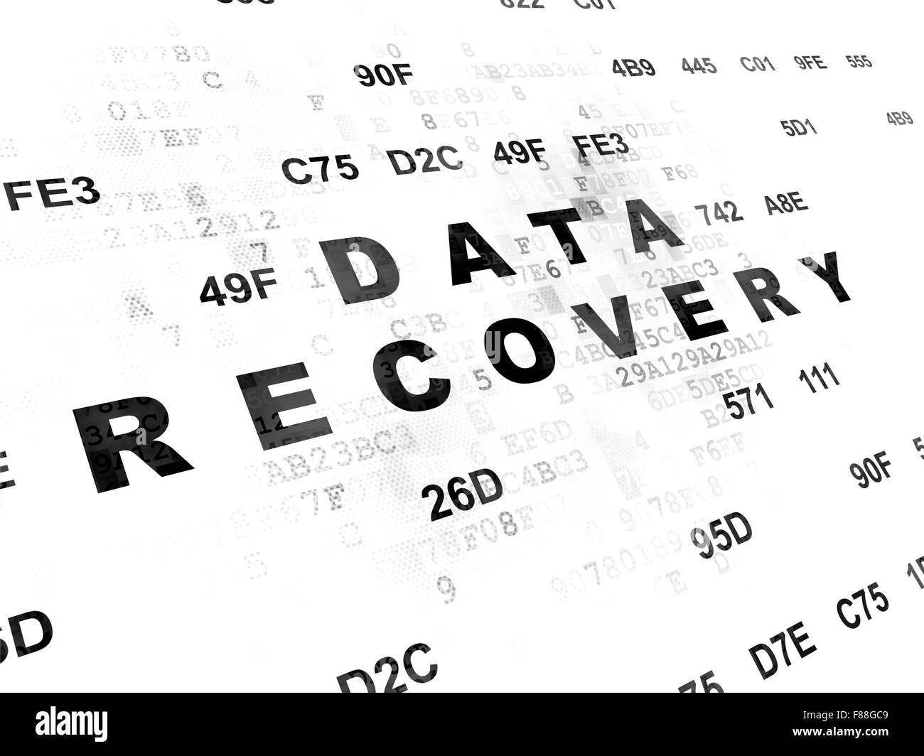Information concept: Data Recovery on Digital background Stock Photo ...