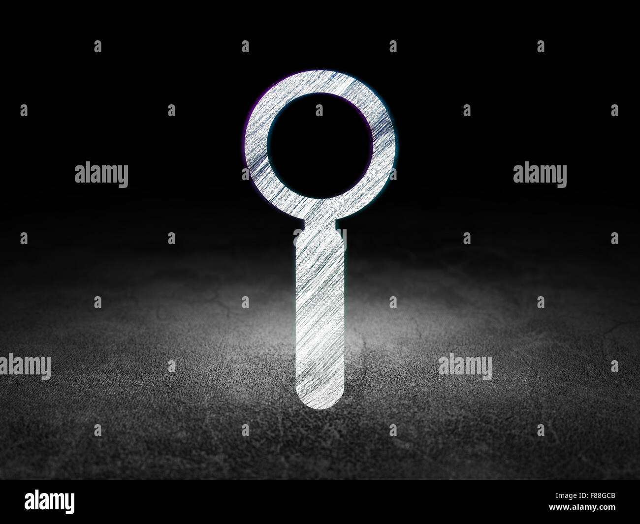 Data concept: Search in grunge dark room Stock Photo - Alamy