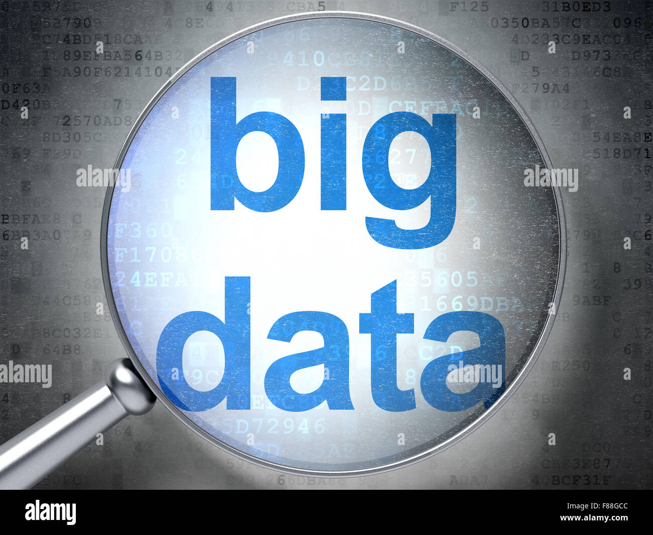 Information concept: Big Data with optical glass Stock Photo - Alamy