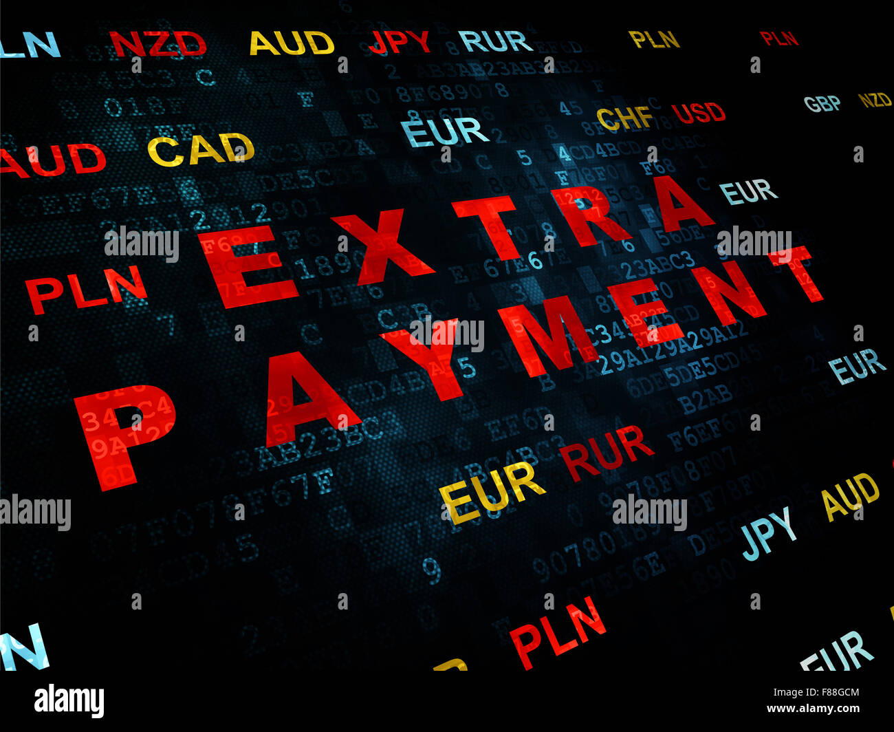 Banking concept: Extra Payment on Digital background Stock Photo - Alamy