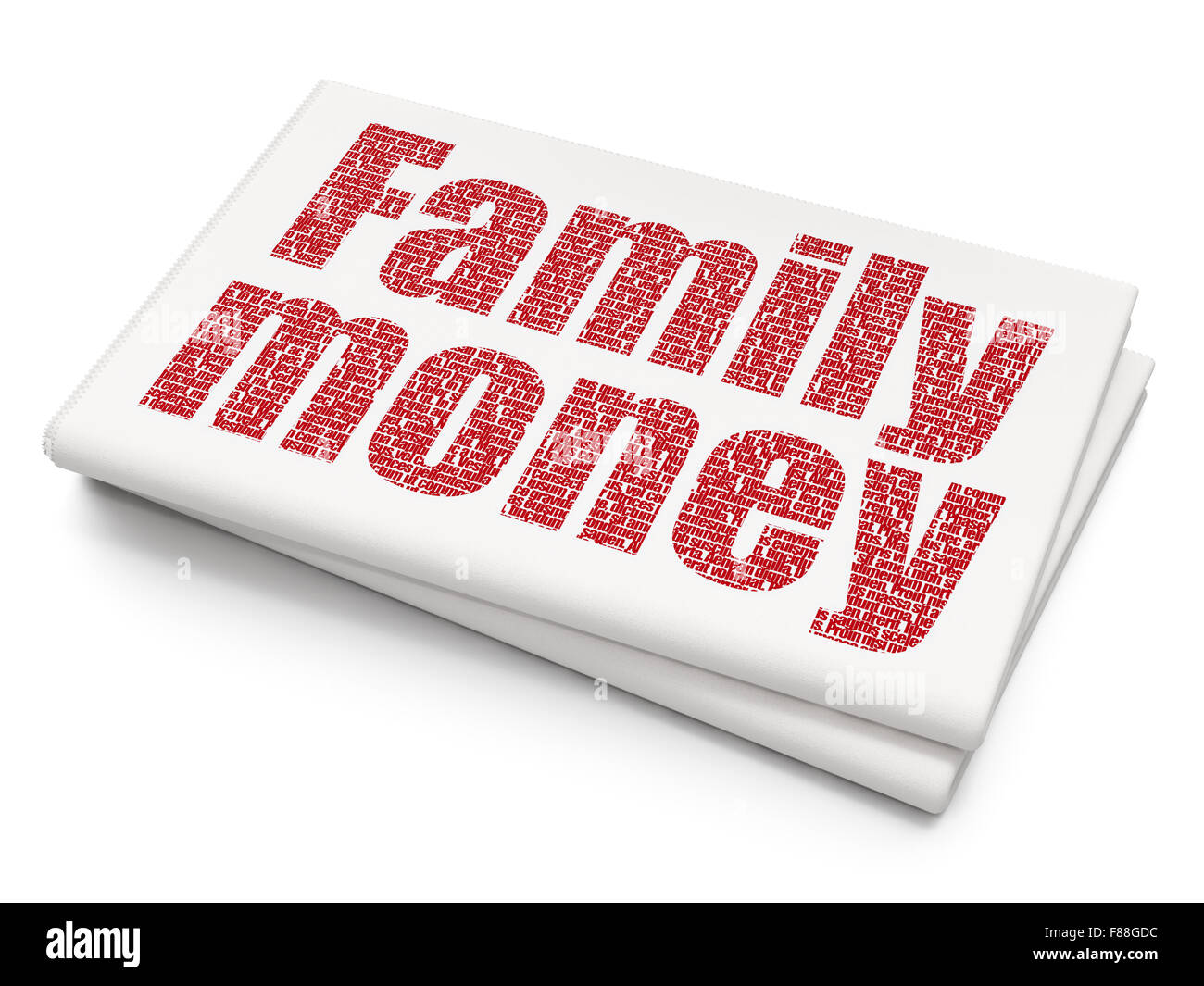Money concept: Family Money on Blank Newspaper background Stock Photo ...