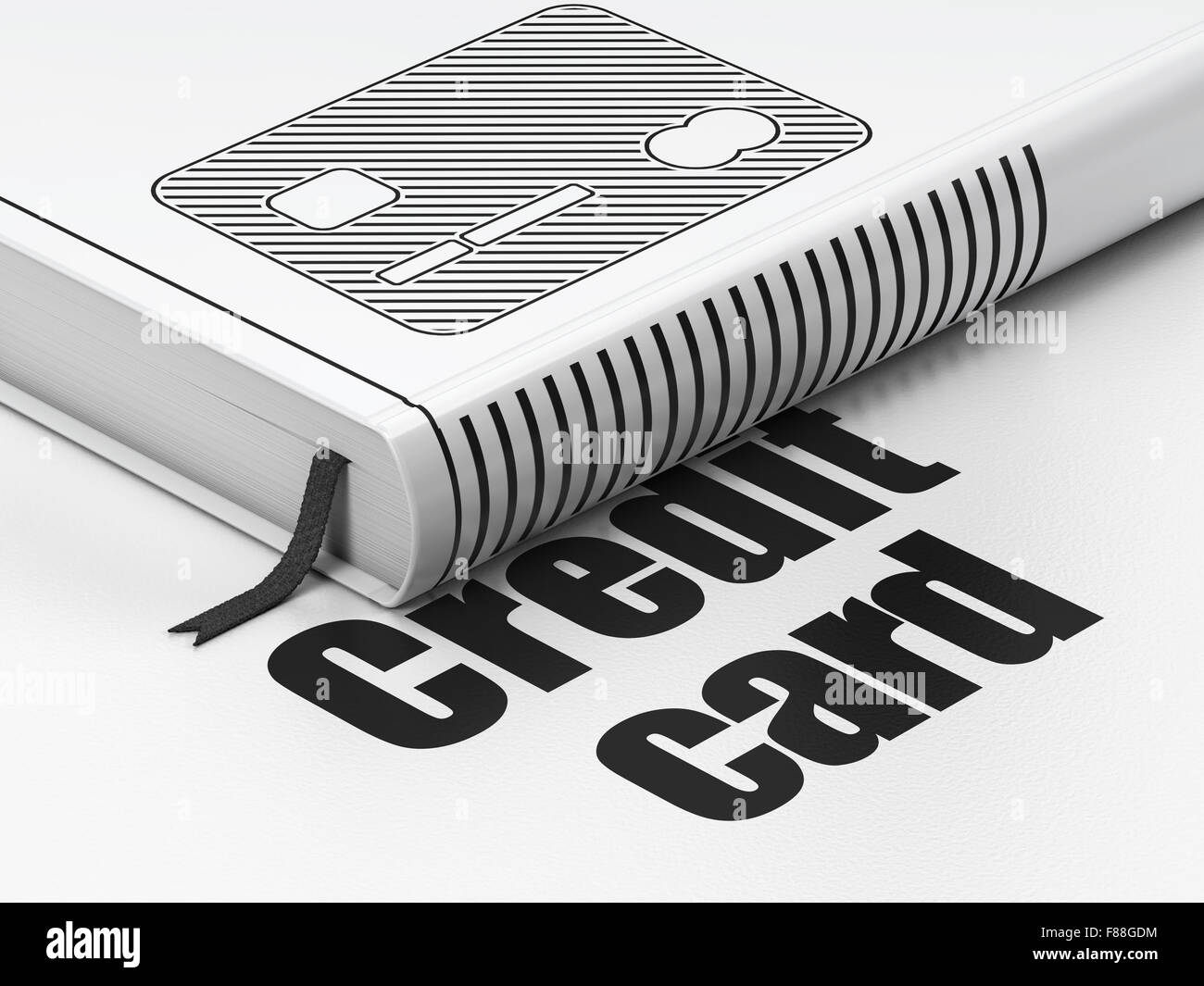 Currency concept: book Credit Card, Credit Card on white background ...