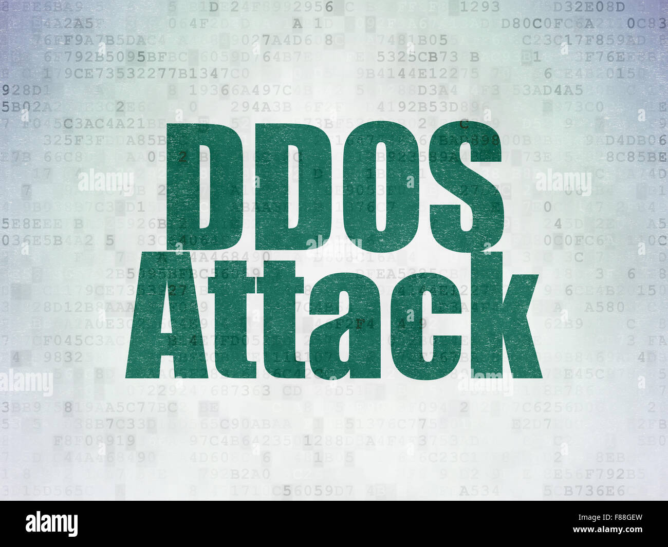 Security concept: DDOS Attack on Digital Paper background Stock Photo ...