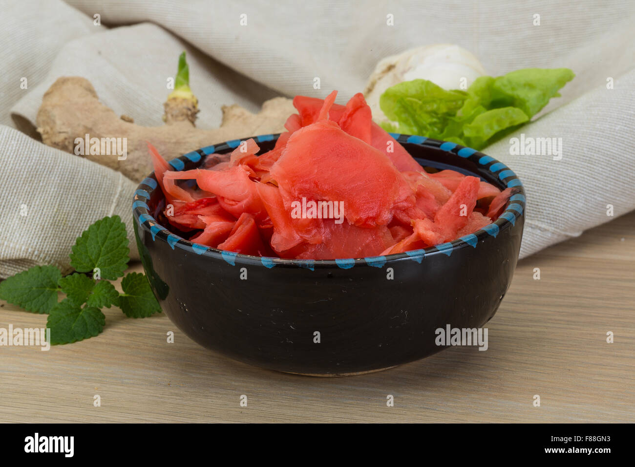 Marinated ginger - special flavour for japan kitchen Stock Photo - Alamy