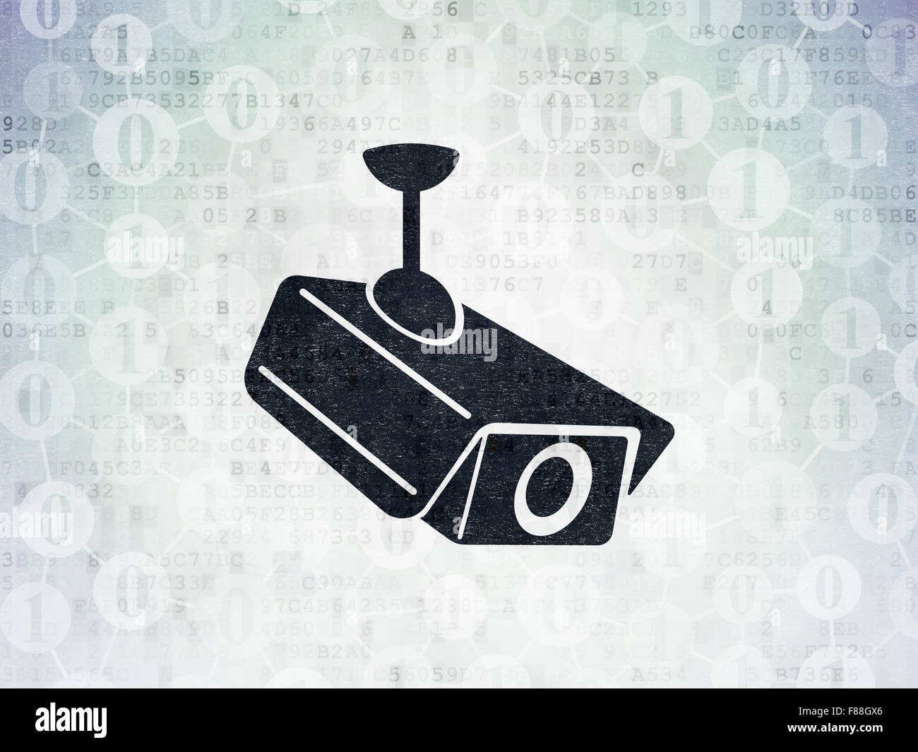 Security concept: Cctv Camera on Digital Paper background Stock Photo ...