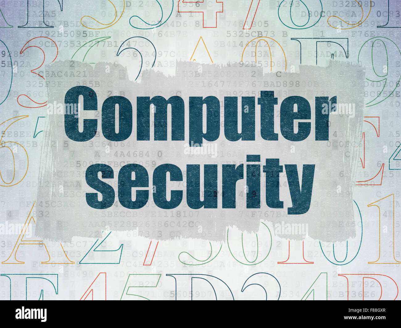 Protection concept: Computer Security on Digital Paper background Stock ...