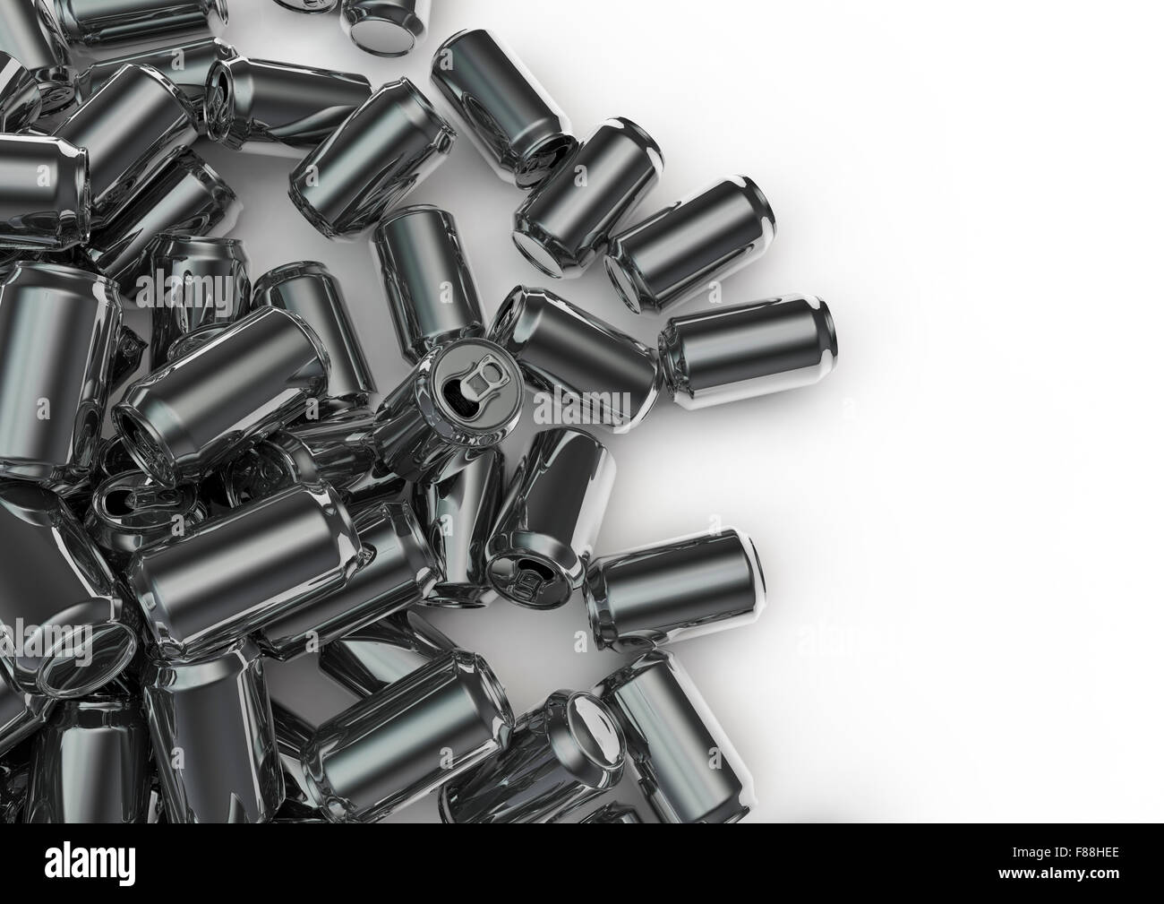 Lots of cans / 3D render of blank beer or soda cans Stock Photo - Alamy