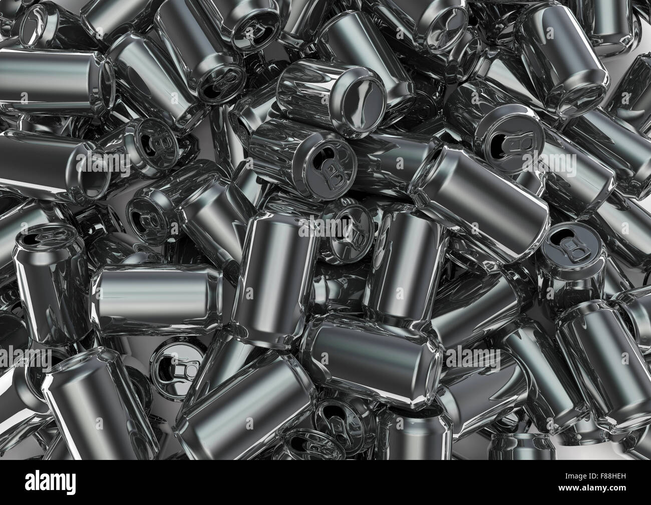 Lots of cans / 3D render of blank beer or soda cans Stock Photo - Alamy