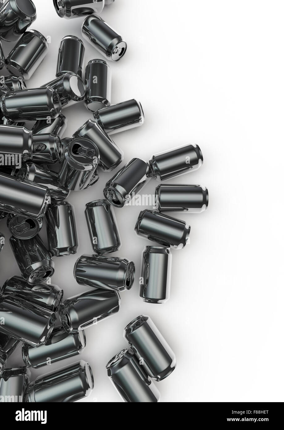 Lots of cans / 3D render of blank beer or soda cans Stock Photo - Alamy