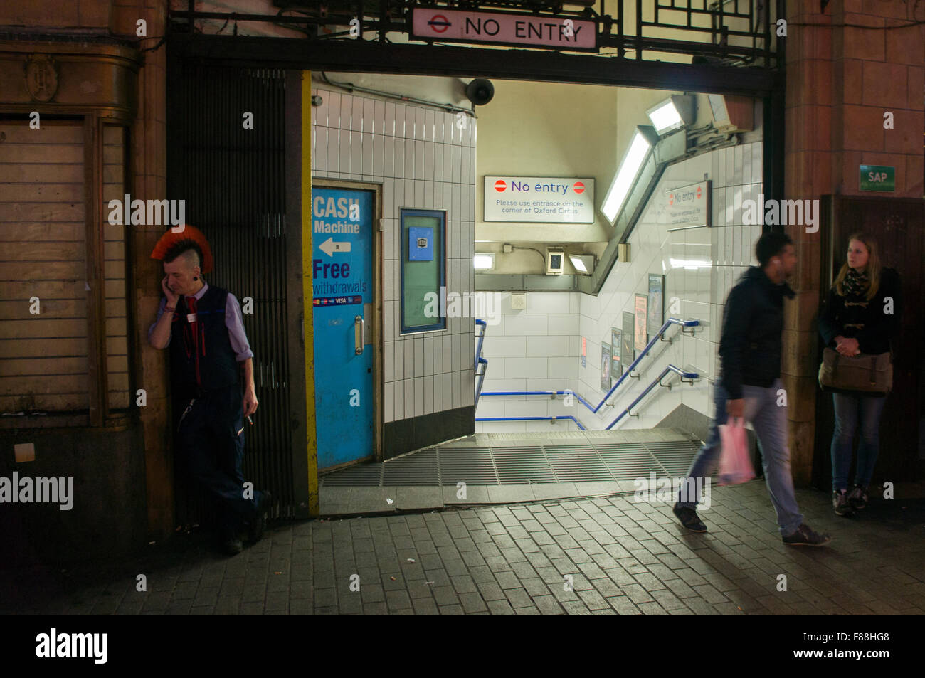 London underground Oxford Circus Station exit Stock Photo - Alamy